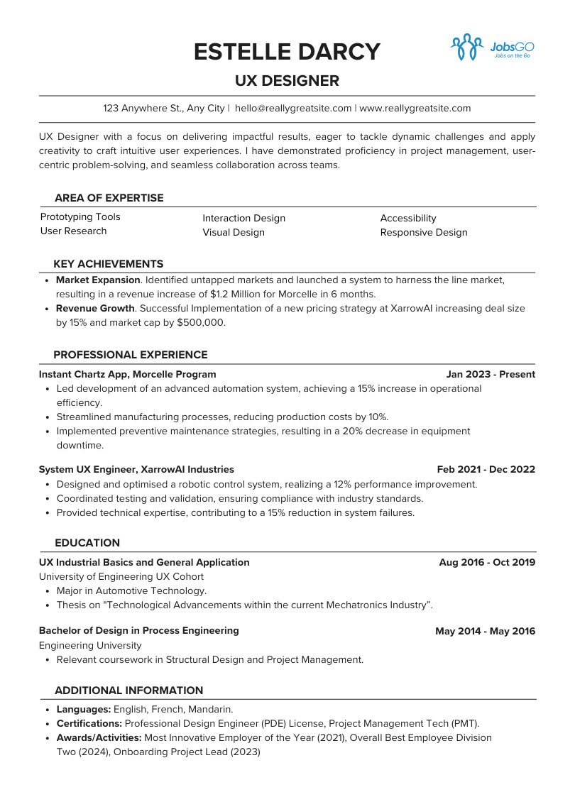 Mẫu CV Chuẩn ATS 2024: Đáp Ứng Mọi Yêu Cầu Tuyển Dụng - JobsGO Blog